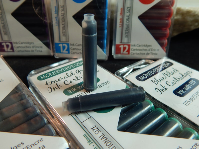 Monteverde Fountain Pen Ink Cartridges 12 Cartridges per - Etsy