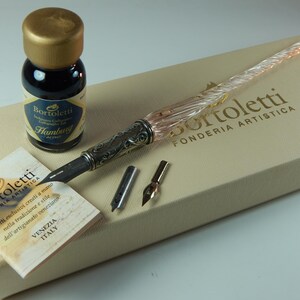 Bortoletti Murano Glass Dip Pen With Bronze Nib Holder Set - SET03S - Etsy