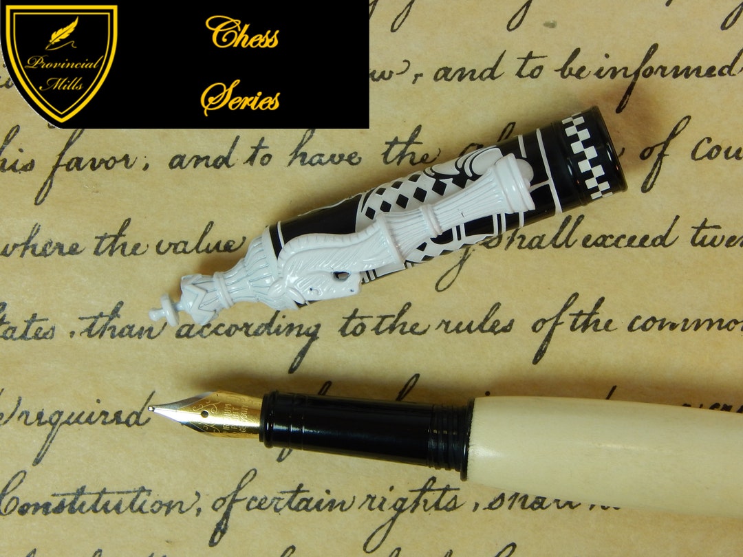 Chess Pen Choice Between Rollerball or Fountain Holly Wood - Etsy