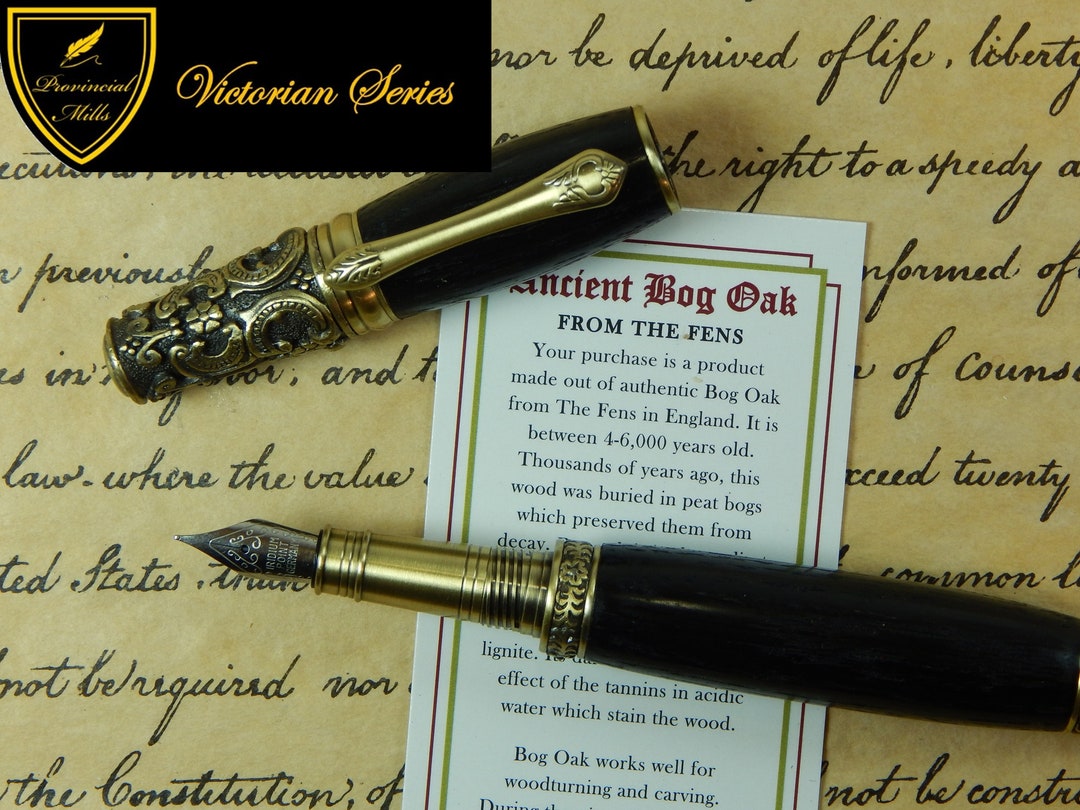 Victorian Fountain Pen - Ancient Bog Oak - #FP10126 - Etsy