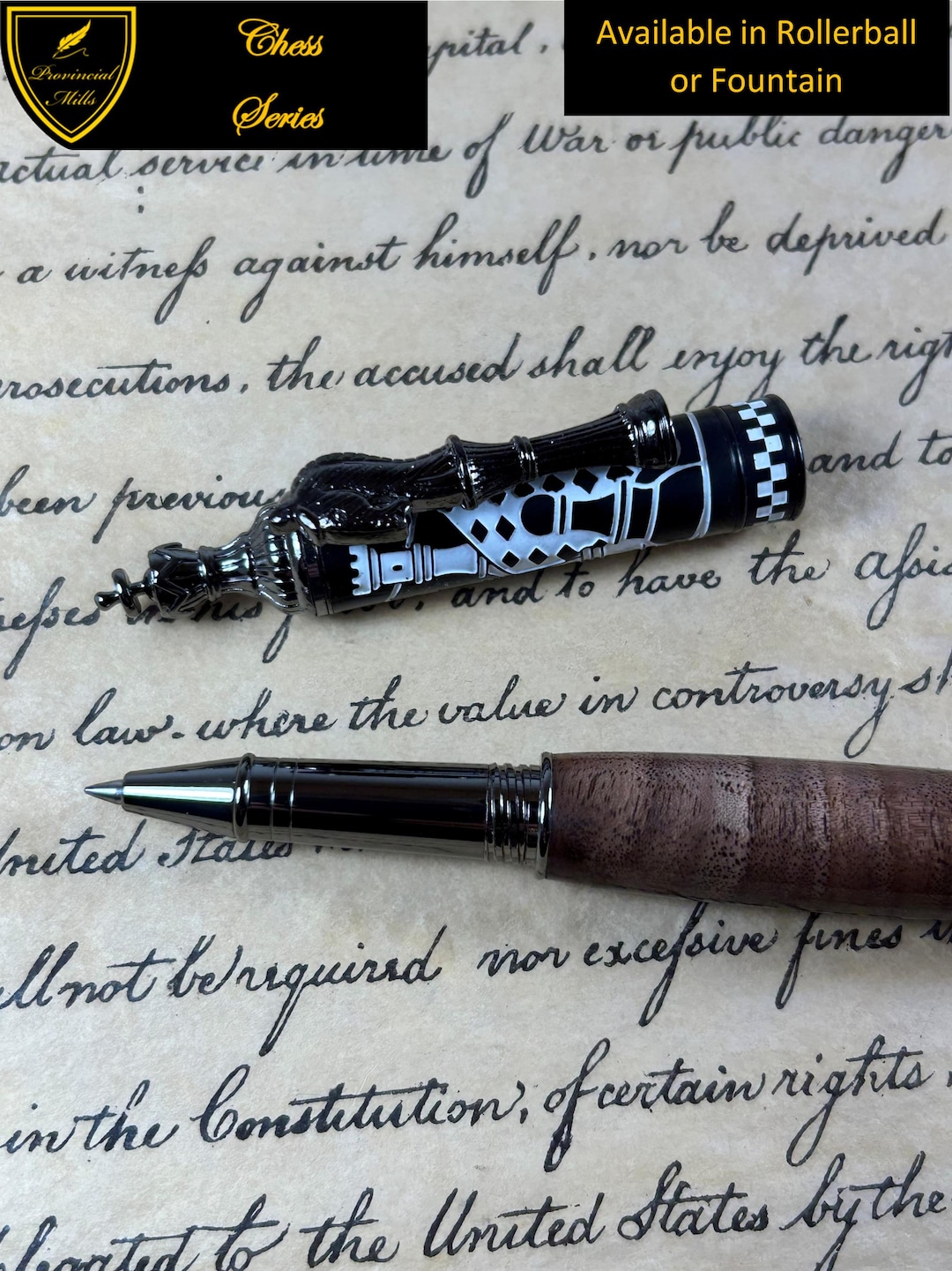 Chess Pen - Rollerball - Black Walnut Wood #RB005 - Etsy