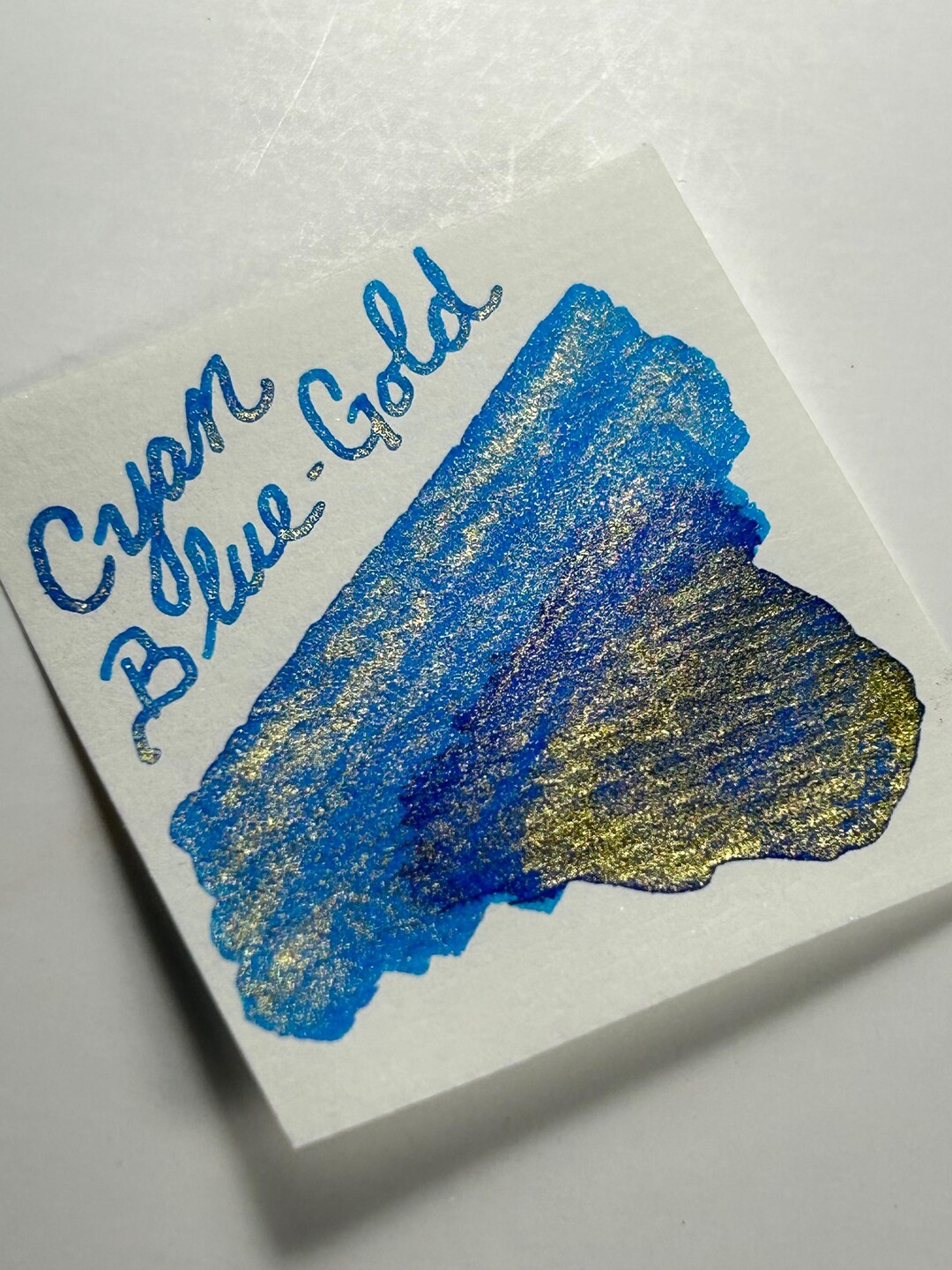 De Atramentis Fountain Pen Ink 45ml - Cyan Blue-gold - Pearlescent - Etsy