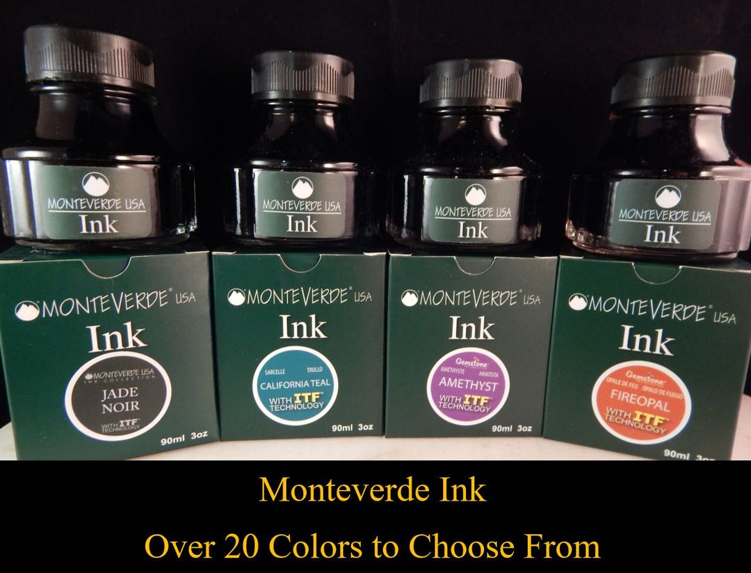 Monteverde Fountain Pen Ink 90ml Bottle and 30ml Bottle - Etsy