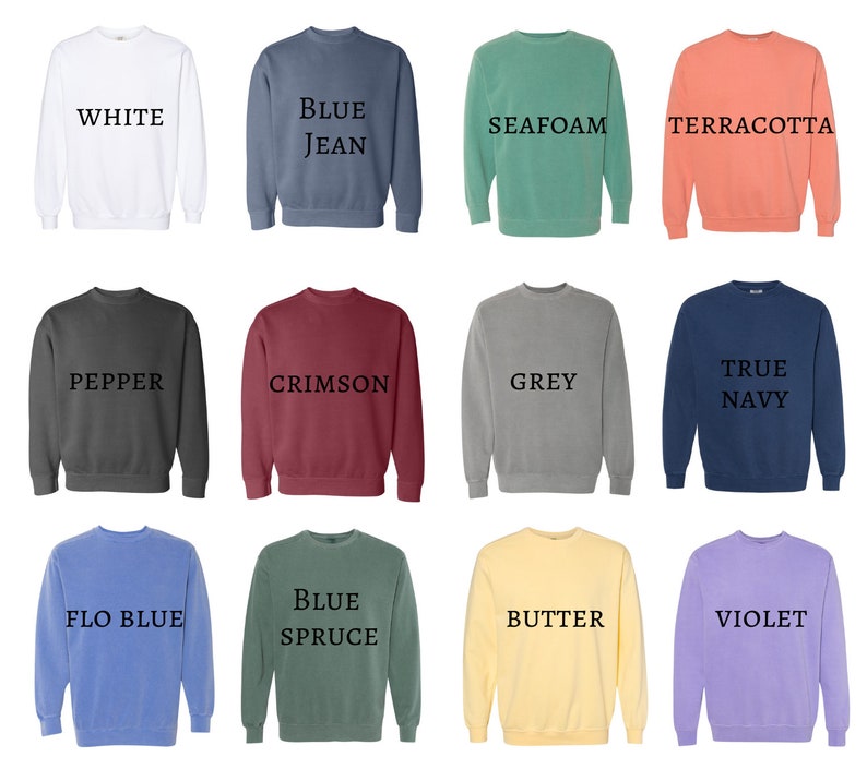 Custom Embroidered School Team Sweatshirt, Comfort Colors Pullover - Etsy