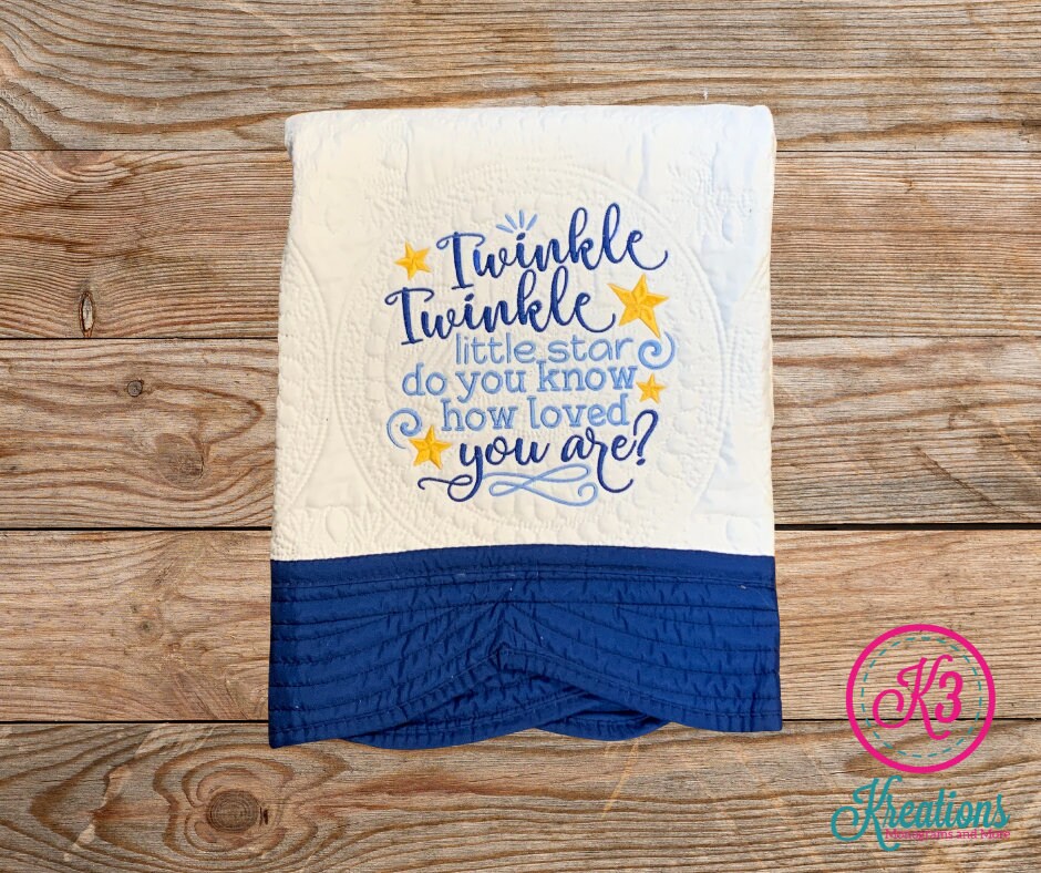 Twinkle Twinkle Little Star Antique Baby Quilt, Baby Shower Gift, Baby ...