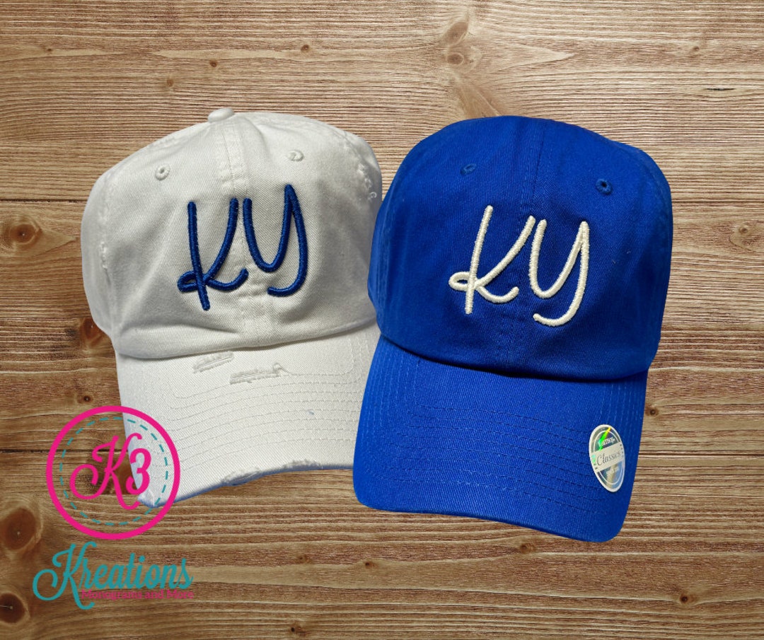 Kentucky KY Puff Embroidered Distressed or Non-distressed Ball Cap ...