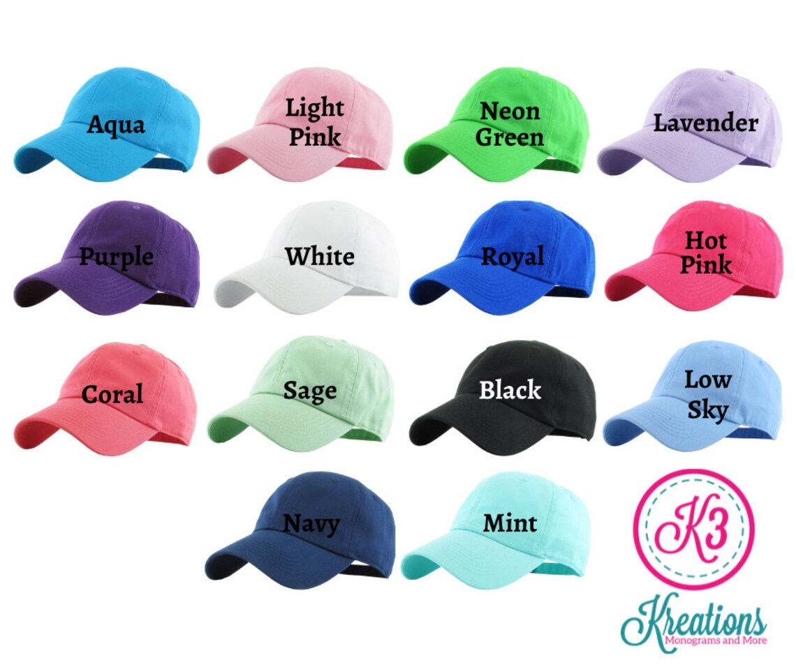 Embroidered Side Monogram Ball Cap, Custom KBETHOS Hat - Etsy