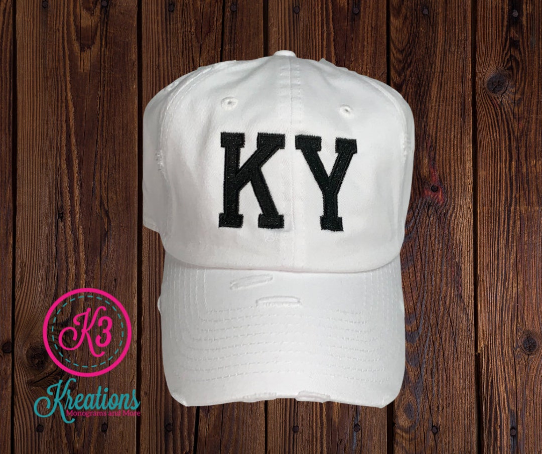 Embroidered Kentucky KY Ball Cap, Distressed or Non-distressed - Etsy