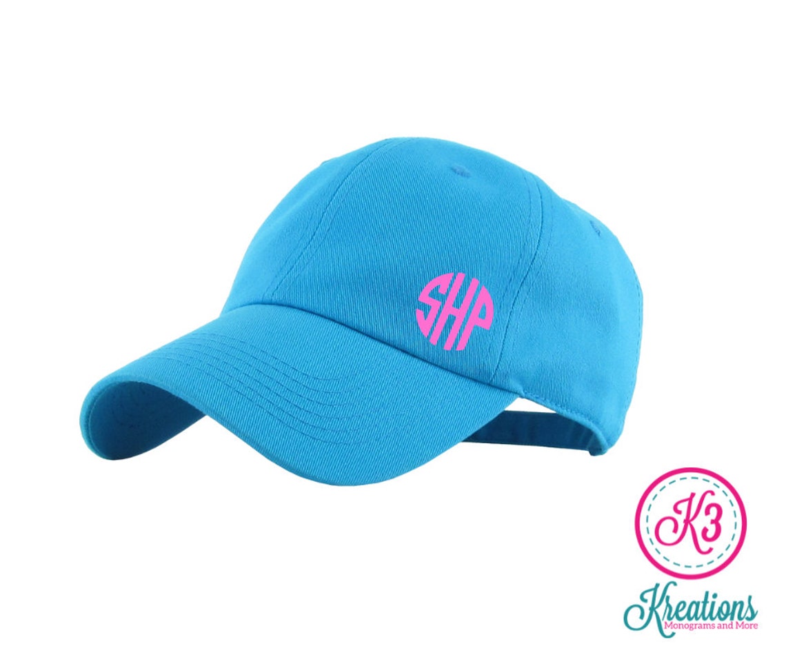 Embroidered Side Monogram Ball Cap Monogrammed Hat Custom | Etsy