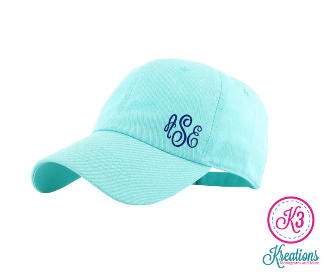 Embroidered Side Monogram Ball Cap Monogrammed Hat Custom | Etsy