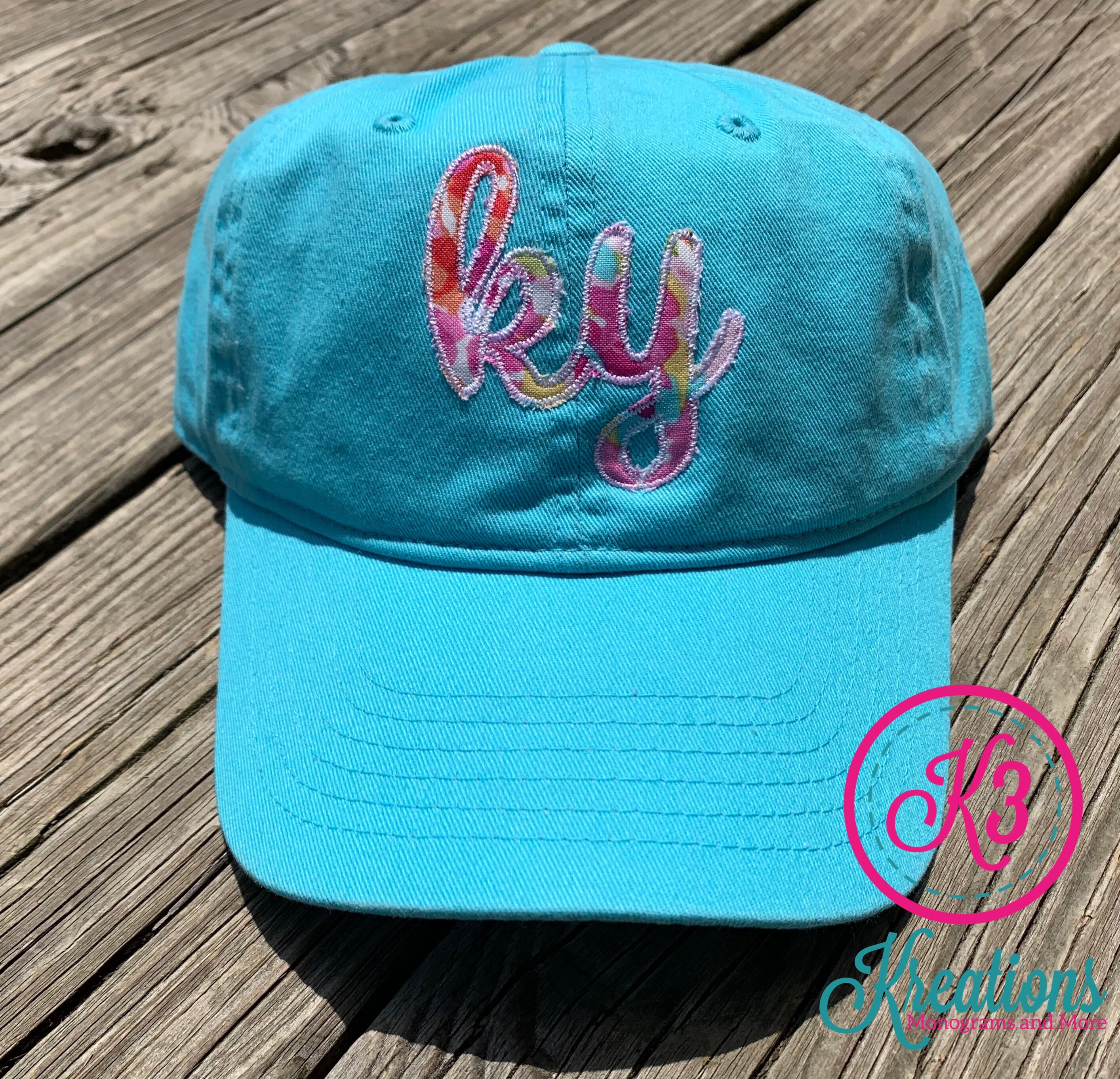 Ky Kentucky Blue Lagoon Ball Cap With Colorful Fabric Applique ...