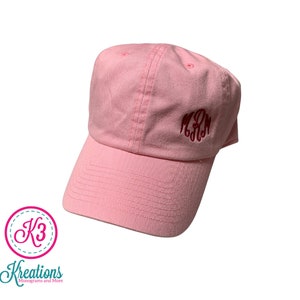 Embroidered Side Monogram Ball Cap, Monogrammed Hat, Custom Hat ...
