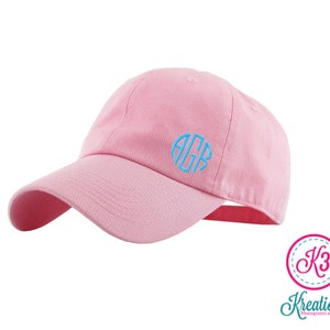 Embroidered Side Monogram Ball Cap, Monogrammed Hat, Custom Hat ...
