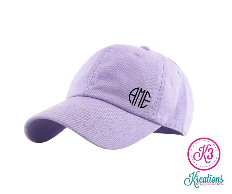 Embroidered Side Monogram Ball Cap Monogrammed Hat Custom | Etsy