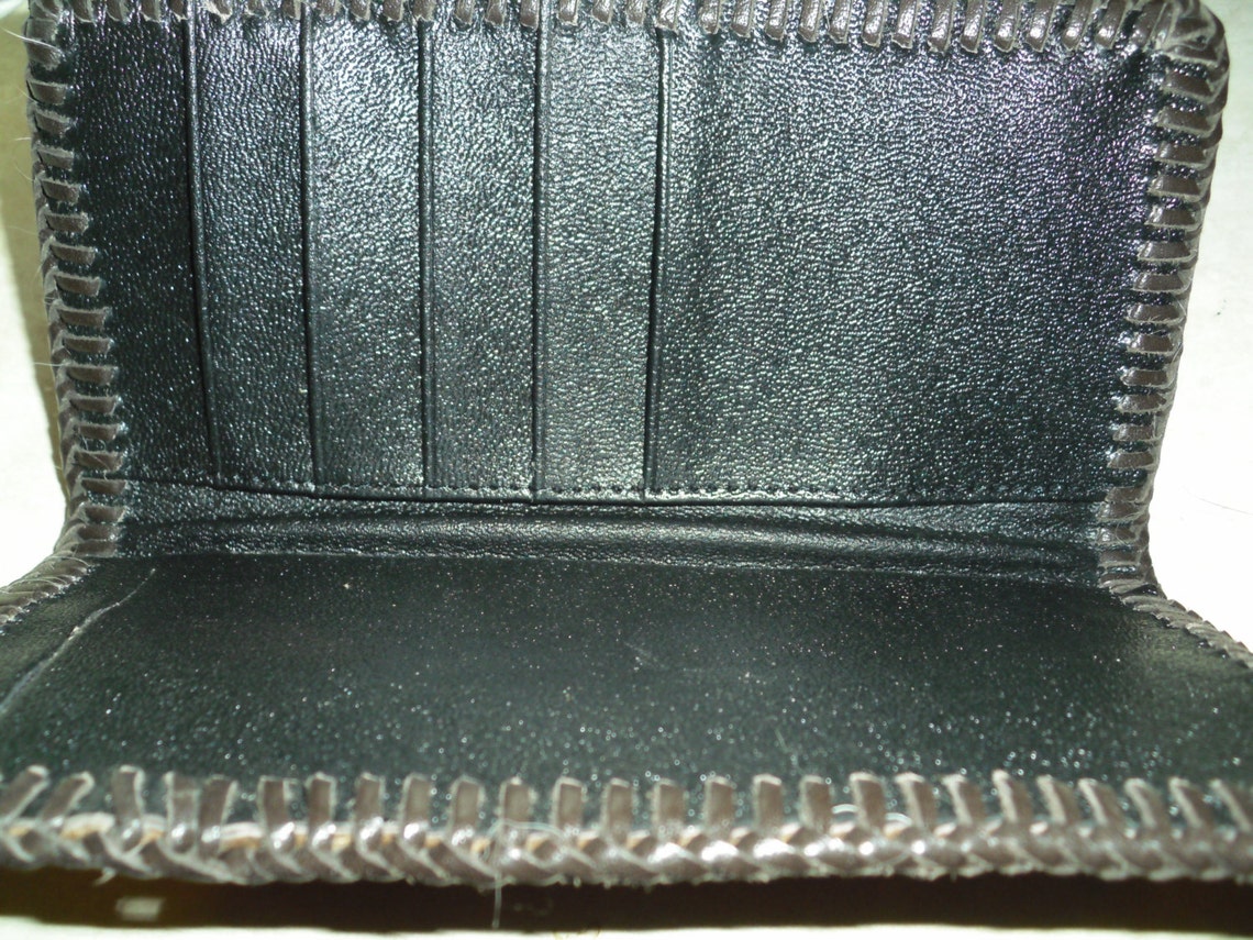 Custom Made Hand Tooled Leather Roper Wallet/checkbook Holder | Etsy