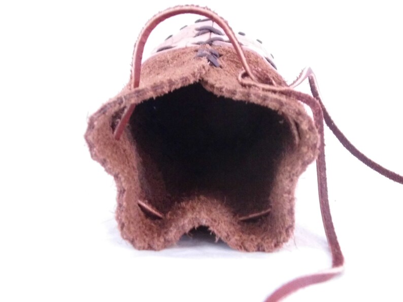 Suede Pixie Purse With Hand Tooled Pine Cones on Leather - Etsy