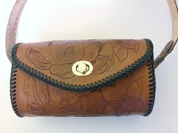 Small Leather Handbag Custom Made Designs Hand Tooled | Etsy