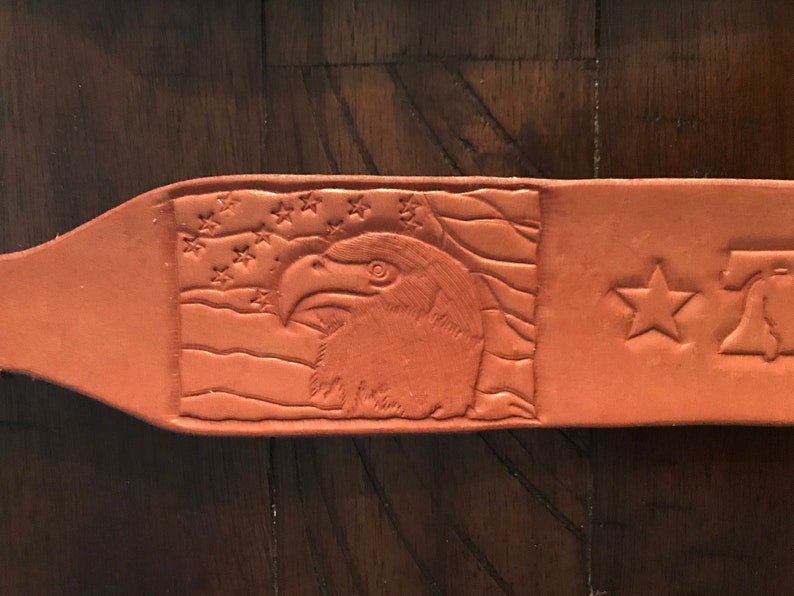 Custom Leather Shoulder Sling, Hand Tooled, Strap, Buffalo, Elk, Bear ...