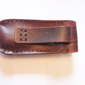 Large Leather Hand Tooled Pocket Knife Sheath(mountain Lion)made in ...