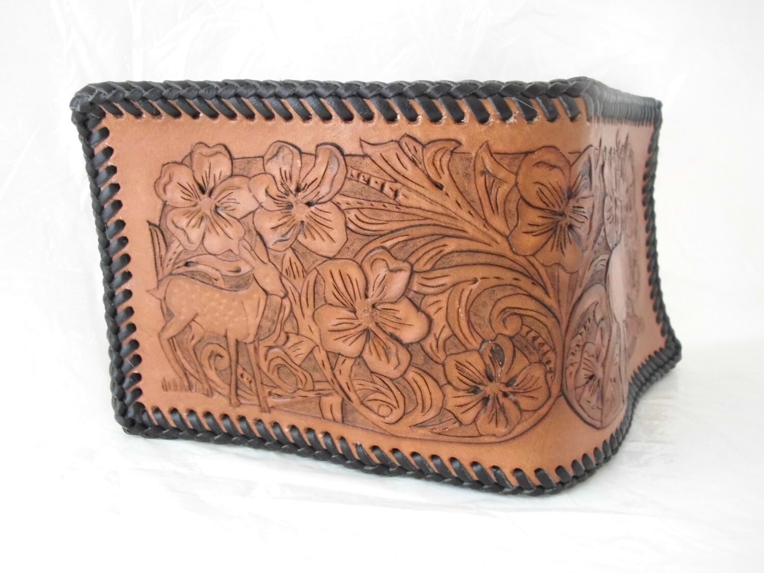 Custom Made Hand Tooled Leather Wallet With Choice of Design - Etsy