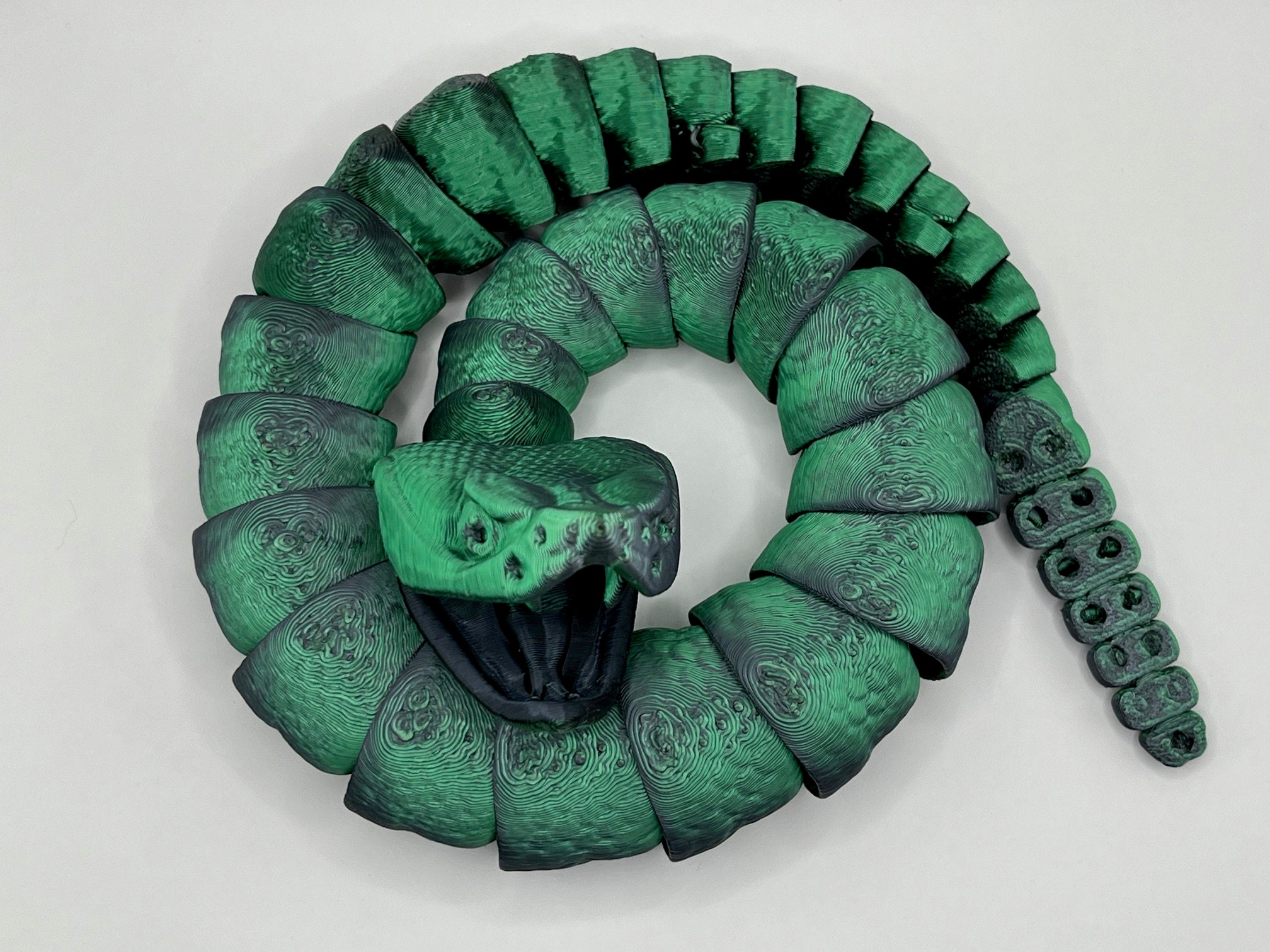 3d Printed Rattlesnake Flexi! Rattlesnake Fidget Toy, Articulated ...