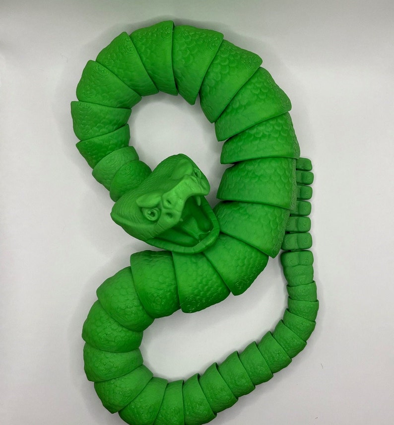 3d Printed Rattlesnake Flexi! Rattlesnake Fidget Toy, Articulated ...