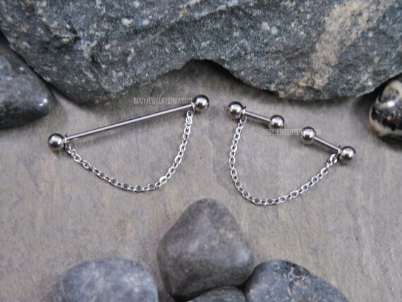 Chain Industrial Bar 16g/14g 6mm-51mm Single Long/double | Etsy