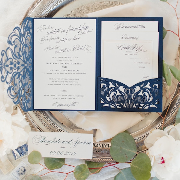 Pocket Folder Invite - Etsy