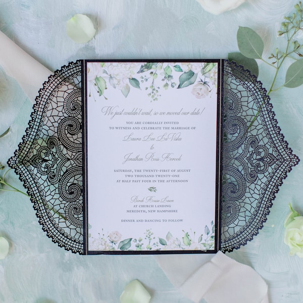 Lace Wedding Invites - Etsy