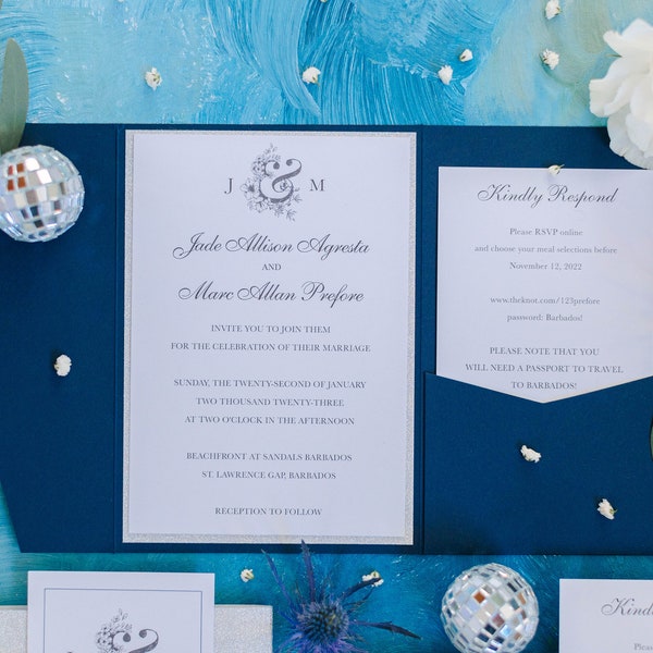 Pocket Folder Invite - Etsy