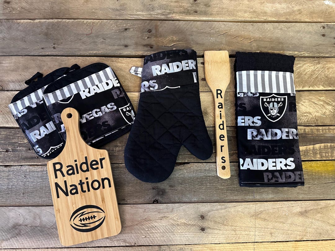 6 Piece Las Vegas Raiders Kitchen Gift Set - Etsy