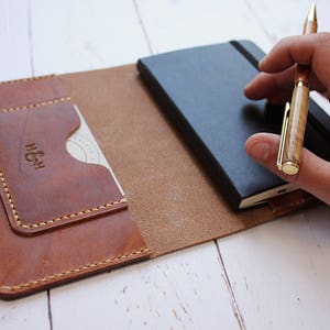 Leather Pocket Notebook Cover, Handmade Notebook Cover, A6 Moleskine ...