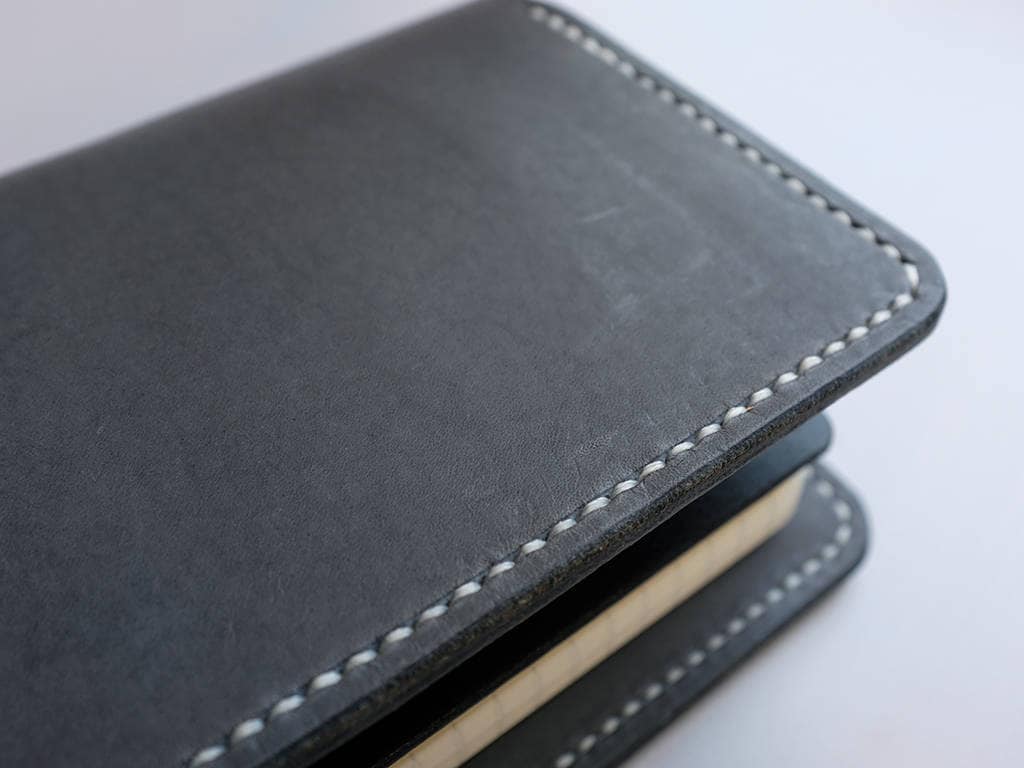 Leather Notebook Cover Tempesti Grey Leather Grey Leather | Etsy
