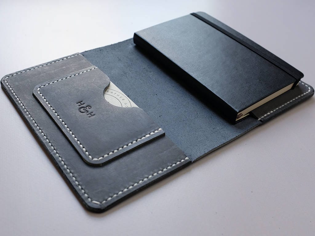 Leather Notebook Cover Tempesti Grey Leather Grey Leather - Etsy
