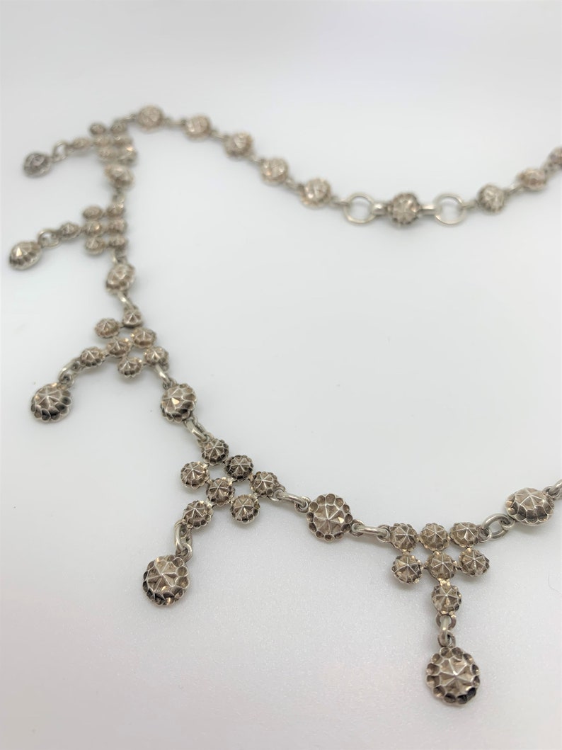 Antique French Silver Fringe Collarette Necklace C.1870s - Etsy