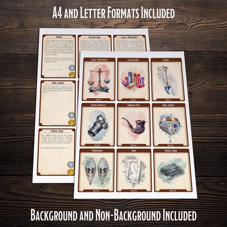 Dnd Utility Item Cards (BUNDLE) - Etsy