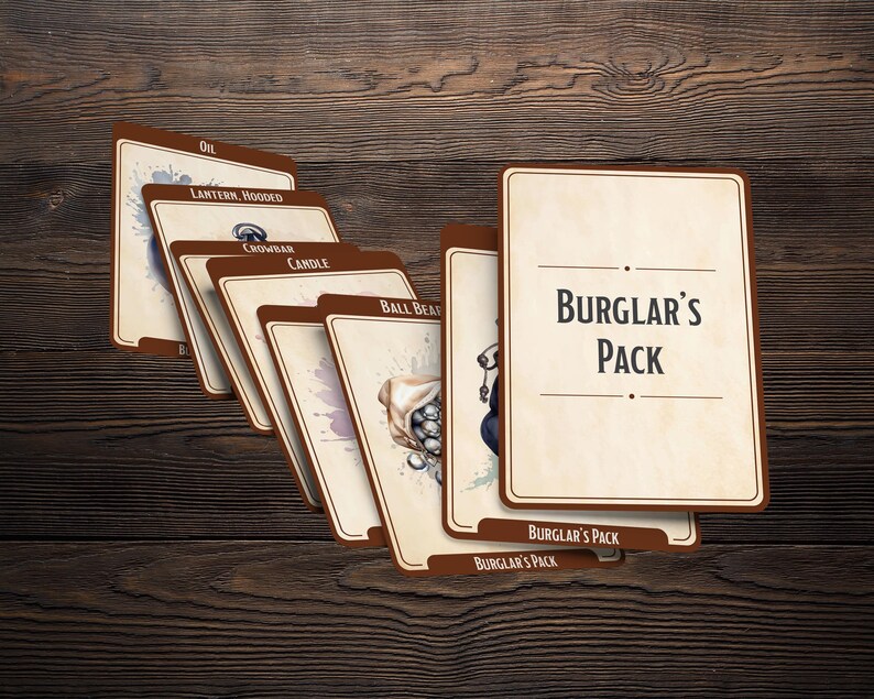 Dnd Utility Item Cards (BUNDLE) - Etsy
