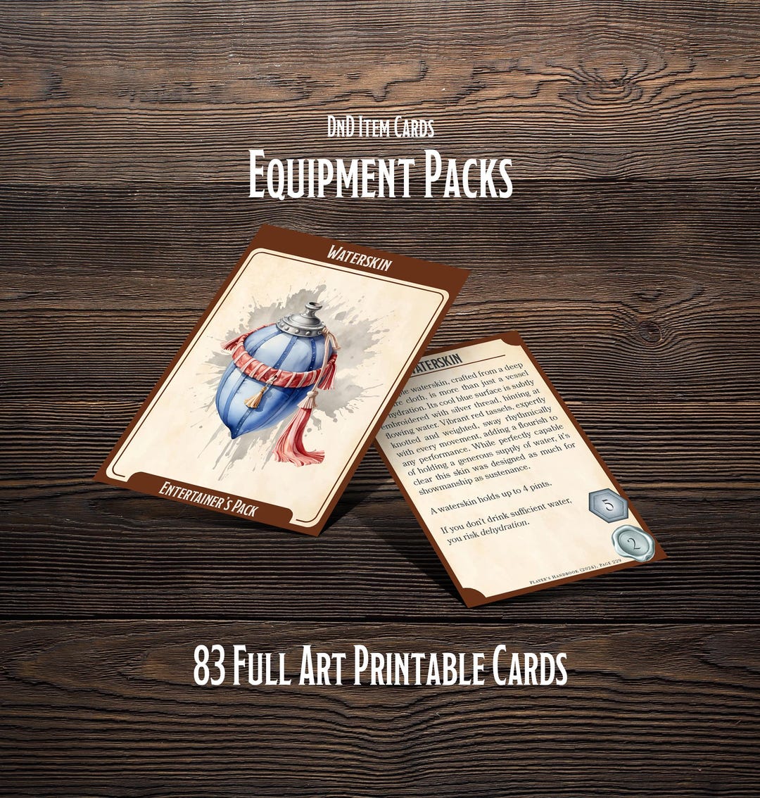 Dnd Equipment Pack Item Cards - Etsy
