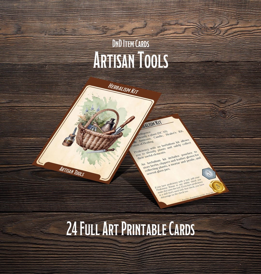 Dnd Artisan Tools Item Cards - Etsy
