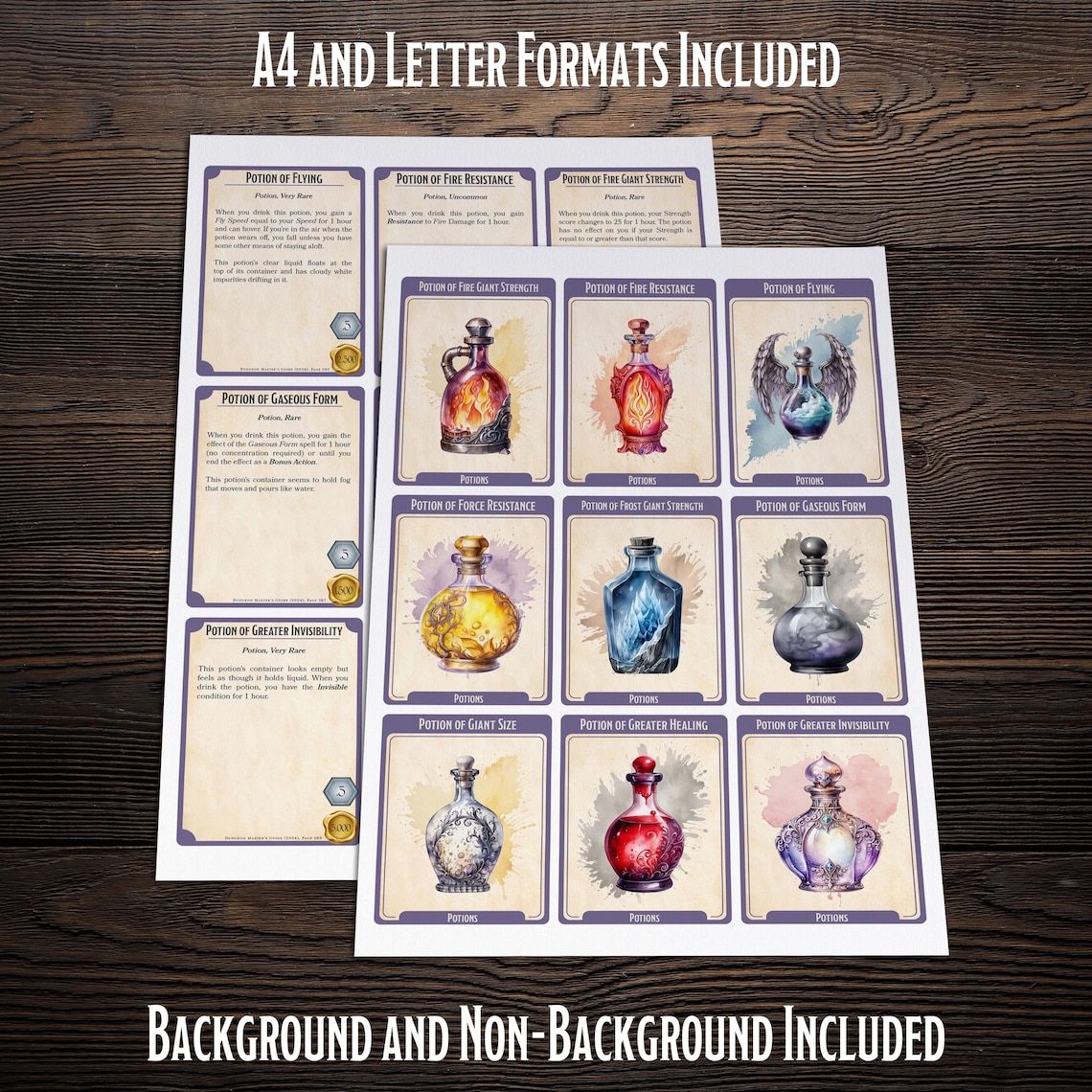 Dnd Potion Item Cards - Etsy