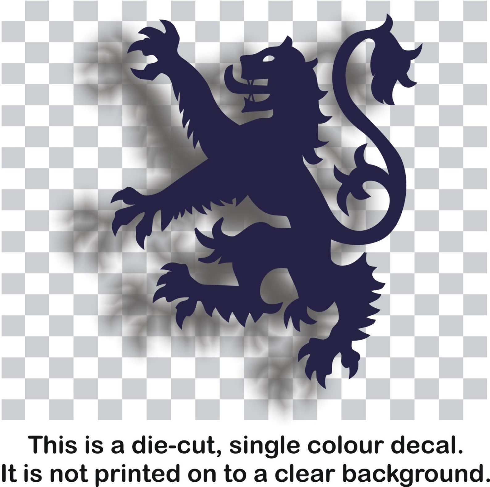 Lion Rampant 1 Facing left scottish scotland vinyl car | Etsy