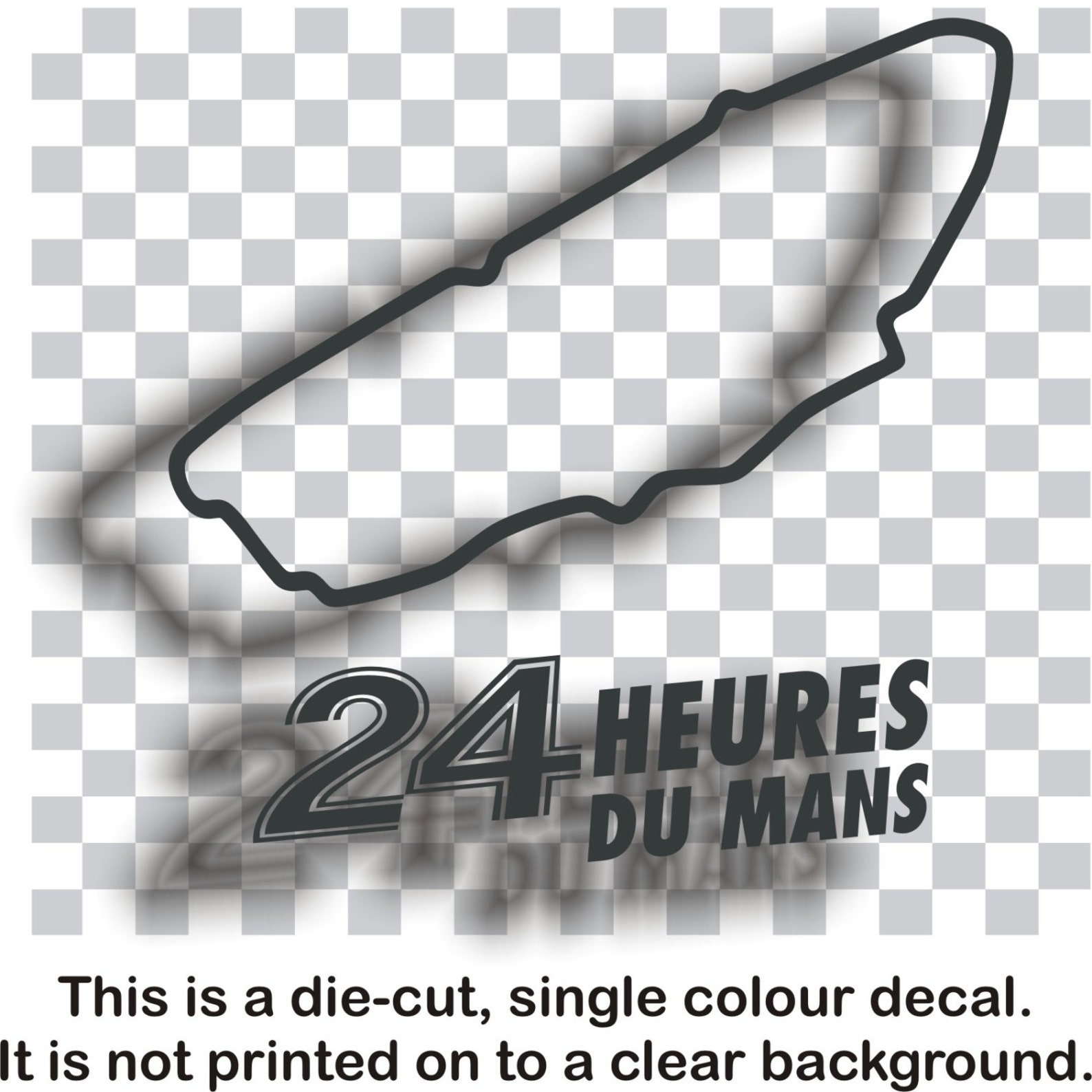 Le Mans 1 24 Hour Race Circuit Decal Car Bike Bumper Sticker Etsy