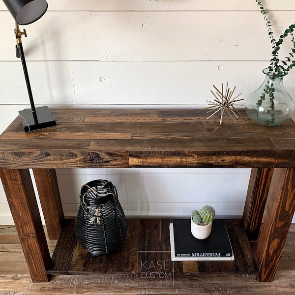 Reclaimed Wood Console Table - Etsy