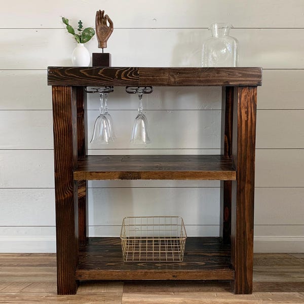 Rustic Bar Cart - Etsy