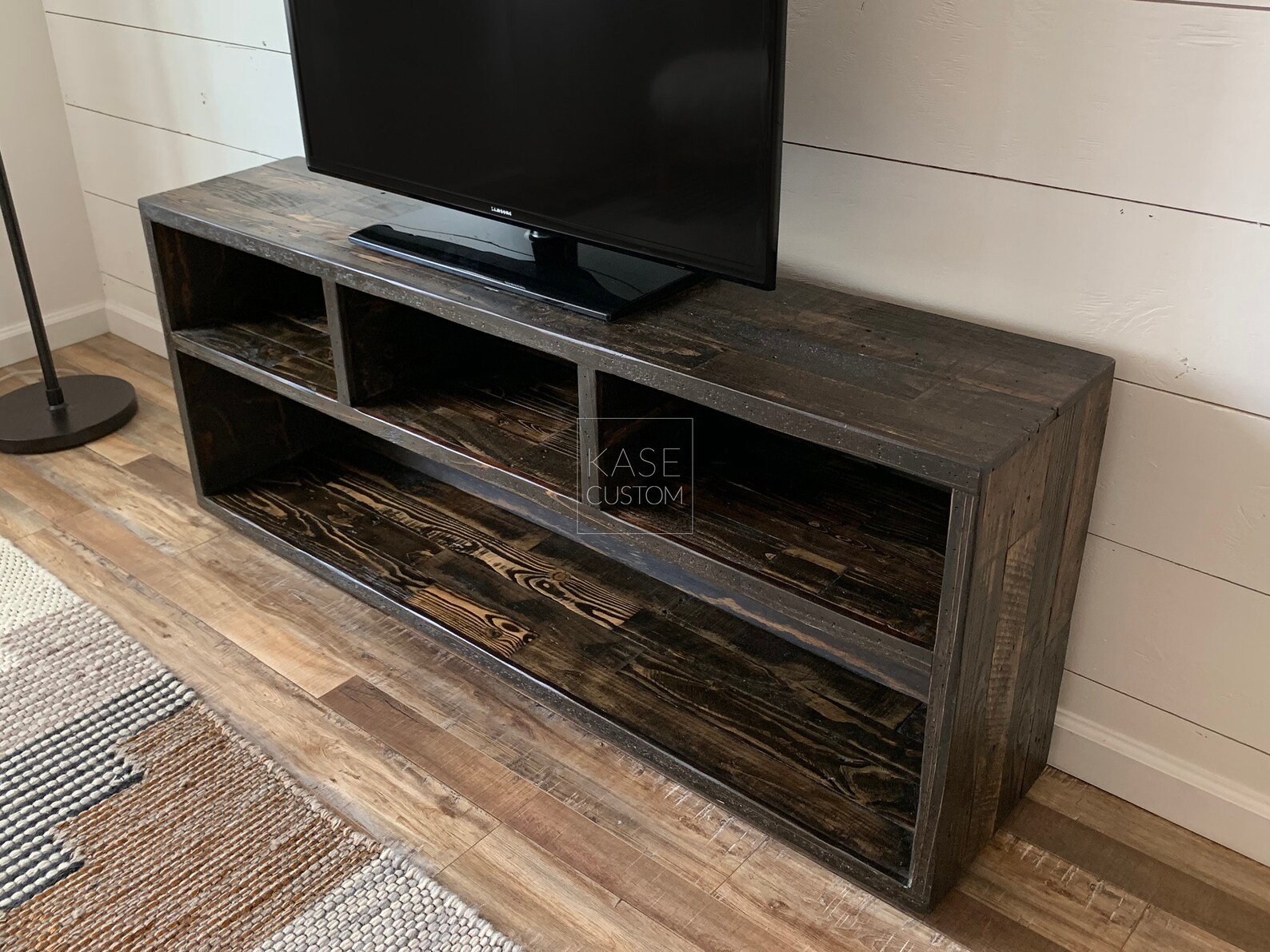 Reclaimed Wood Media Unit in Natural TV Stand Entertainment - Etsy