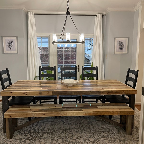 Rustic Dining Table - Etsy