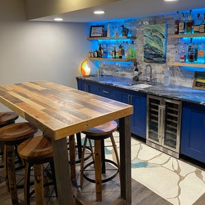 Basement Bar Table in Natural Finish | Hundreds of Sizes | Dining or ...