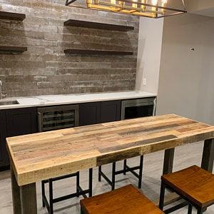 Basement Bar Table in Natural Finish | Hundreds of Sizes | Dining or ...