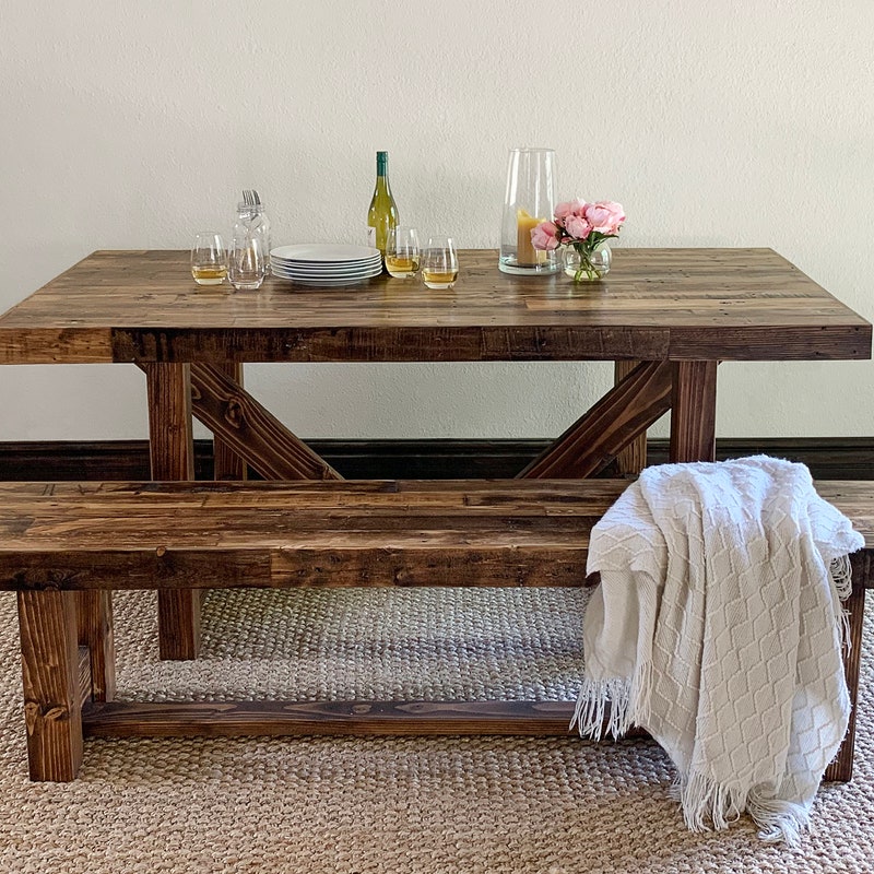 Trestle Dining Table - Etsy