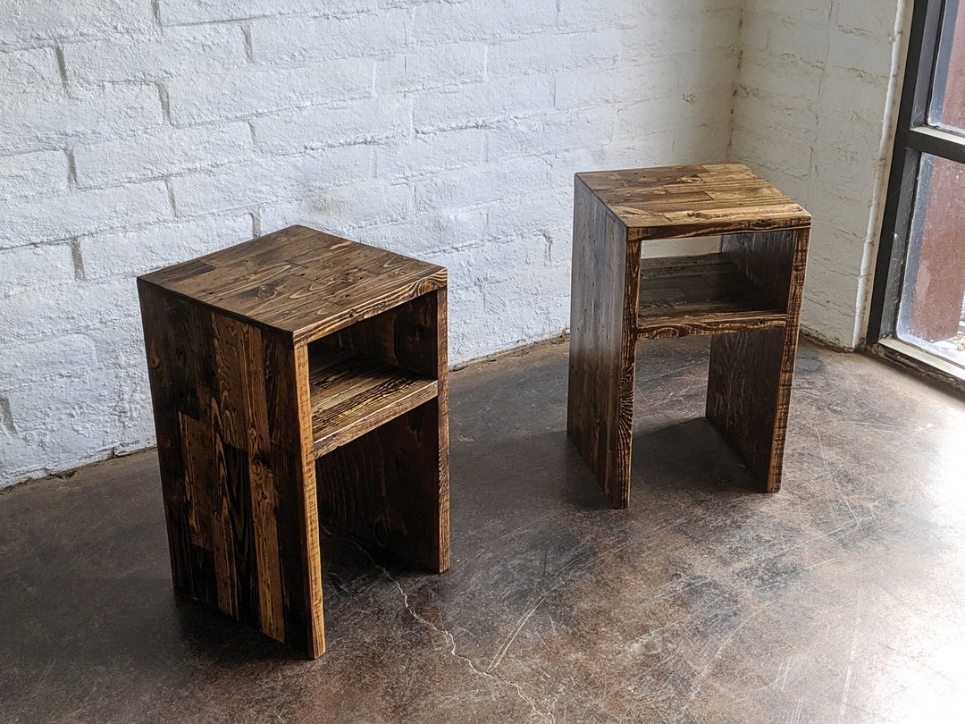Waterfall Side Table in Natural, Provincial or Espresso Finish Color ...